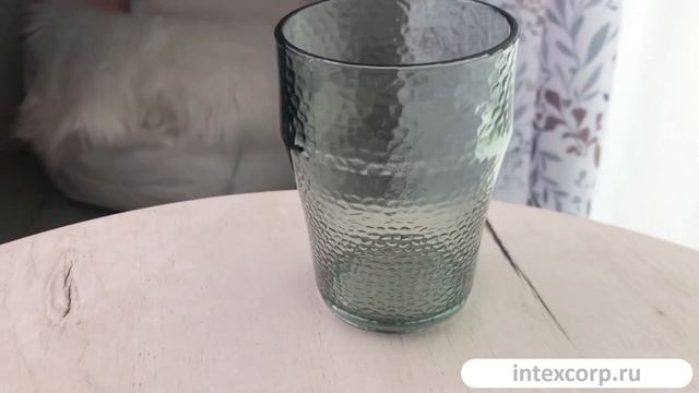Стакан для напитков КРЭП, серо-голубой, пластик, 400 мл, 179650890