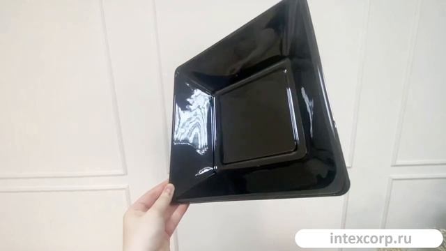 Набор сервировочных тарелок ЭСТЕТИКО (квадратные), пластик, чёрный, 25х9 см, 2 шт., 170850510