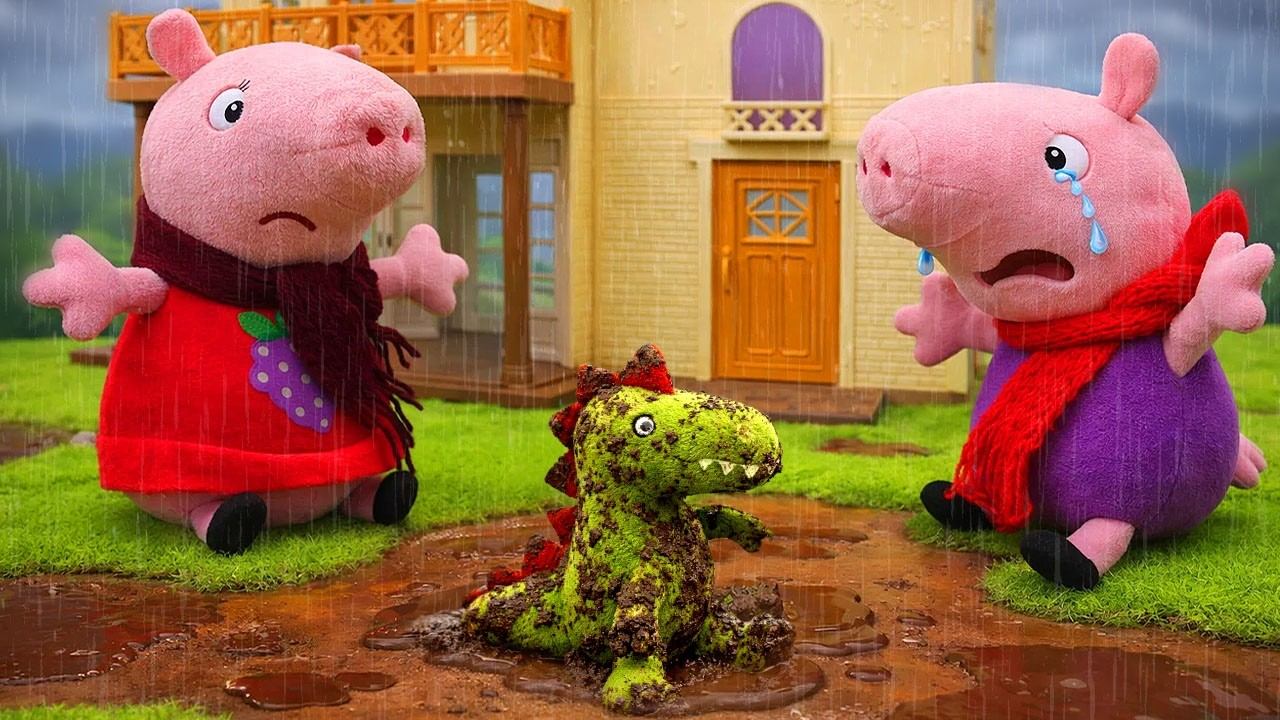 Дождик намочил игрушки 🌧️🐷 Свинка Пеппа и Джордж заботятся об игрушках