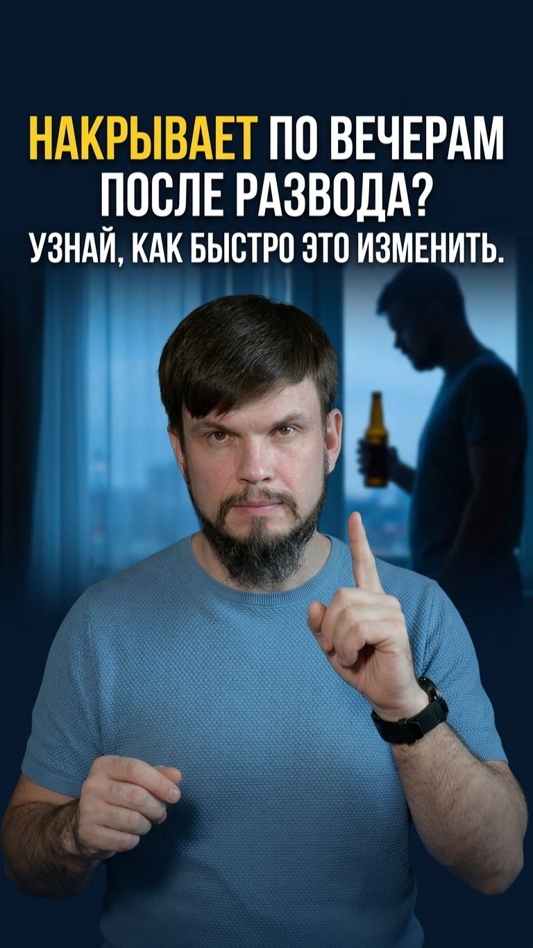 Каждый вечер после развода — та же тоска и мысли о бывшей? Объясняю, как это остановить быстро