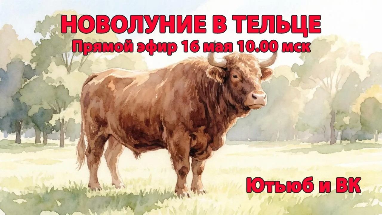 Новолуние в Тельце 16 мая 2026. Медитируем на изобилие
