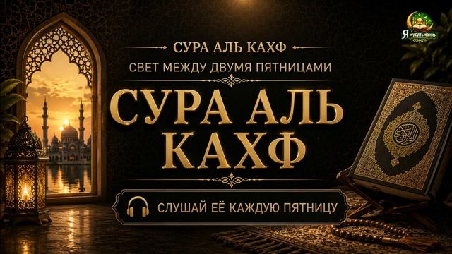 🌙 Слушай Су́ру Аль Кахф каждую пятницу — свет между двумя пятницами