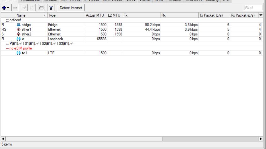 модем  T77W968 в mikrotik SXT  LTE "no e-Sim profile"