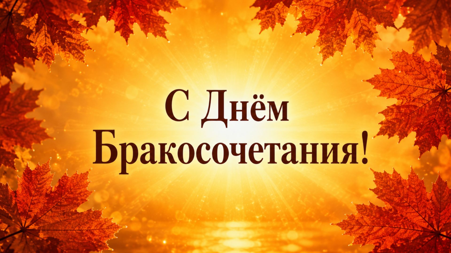 С Днём Бракосочетания! С Днём Свадьбы! Поздравления молодожёнам! ( Солнечная Осень)