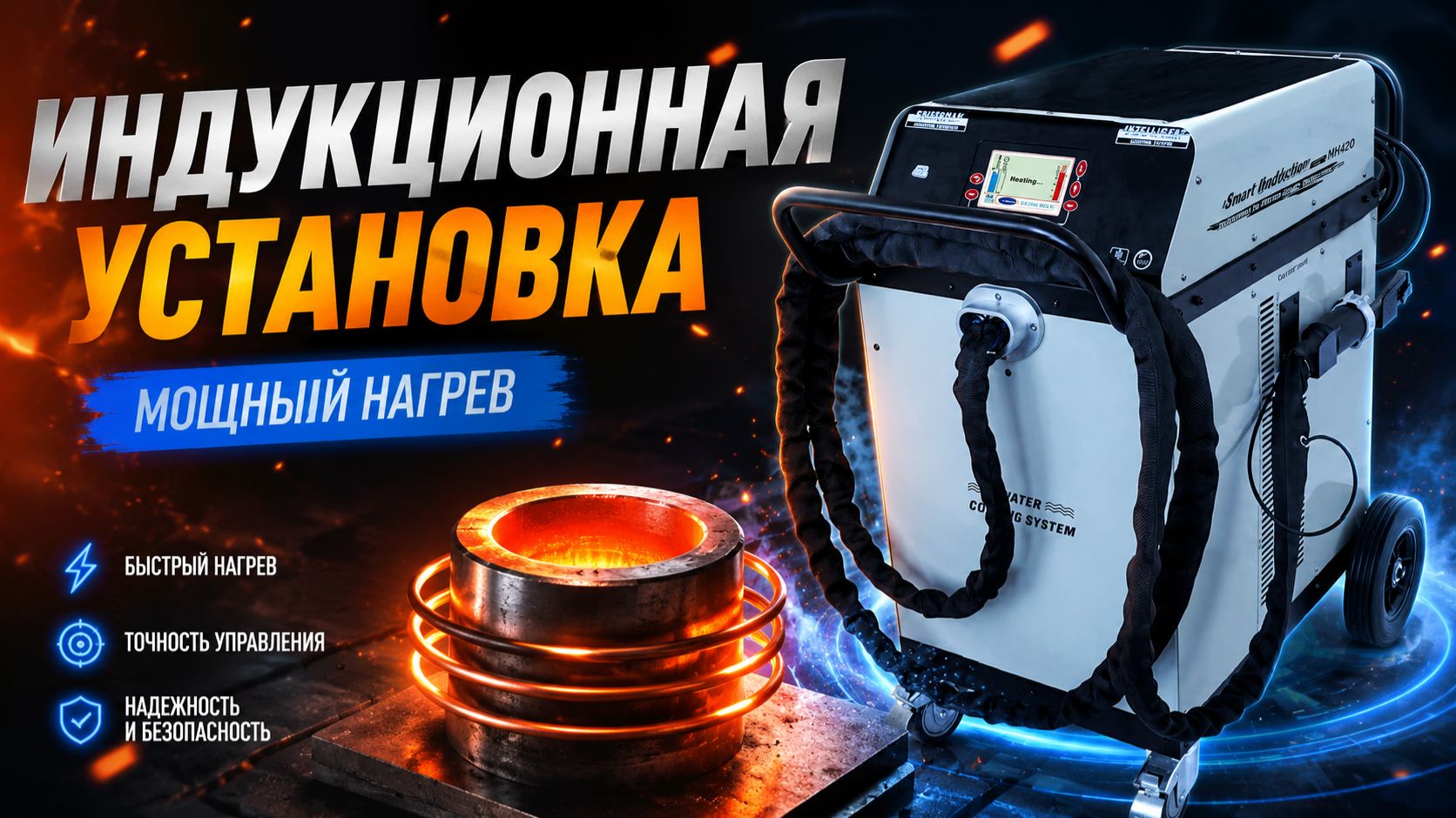 12 кВт мощности в автосервисе: обзор индукционного нагревателя Solary NH120