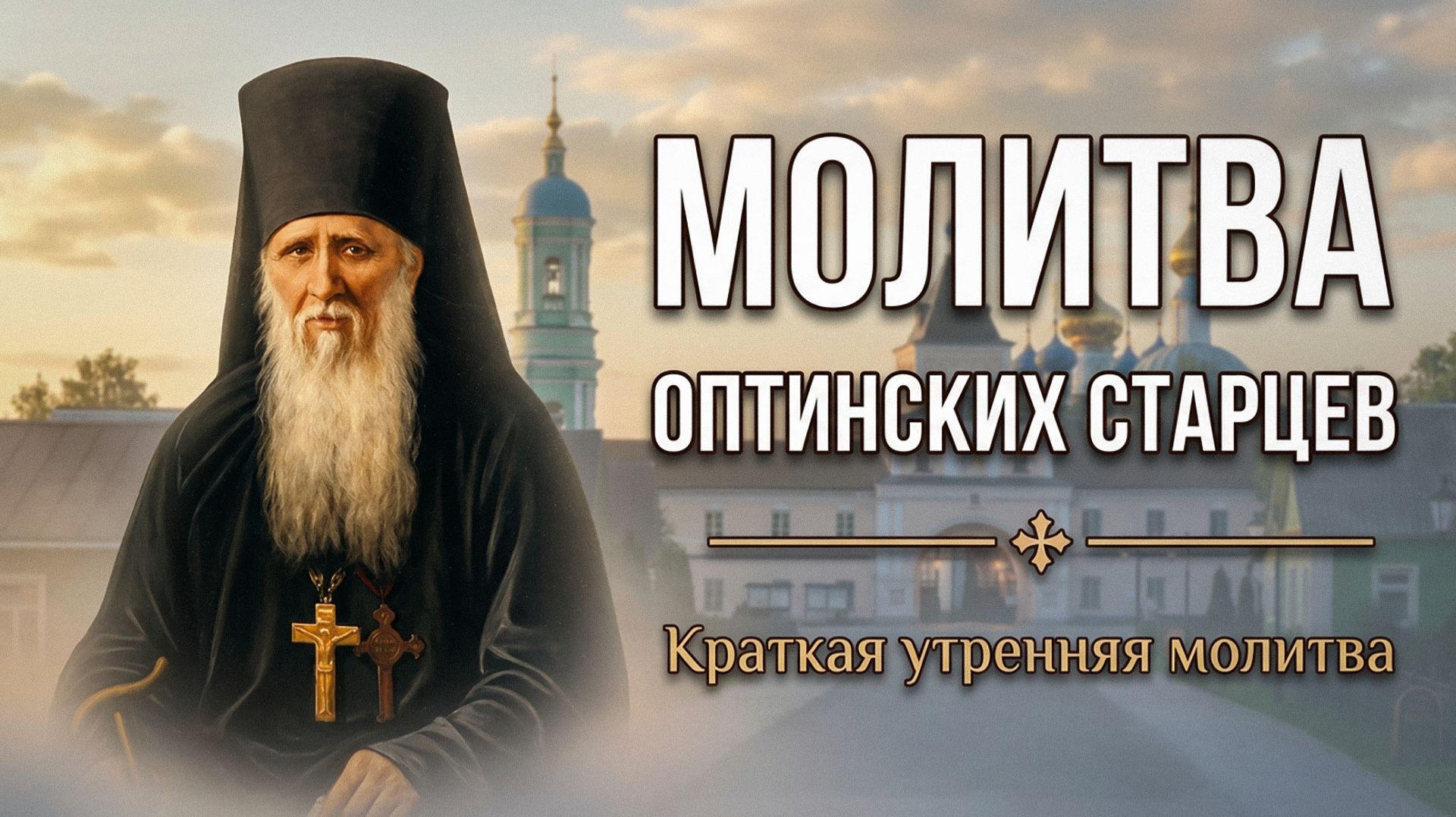 Краткая УТРЕННЯЯ МОЛИТВА | Молитва оптинских старцев | Господи, дай мне с душевным спокойствием...