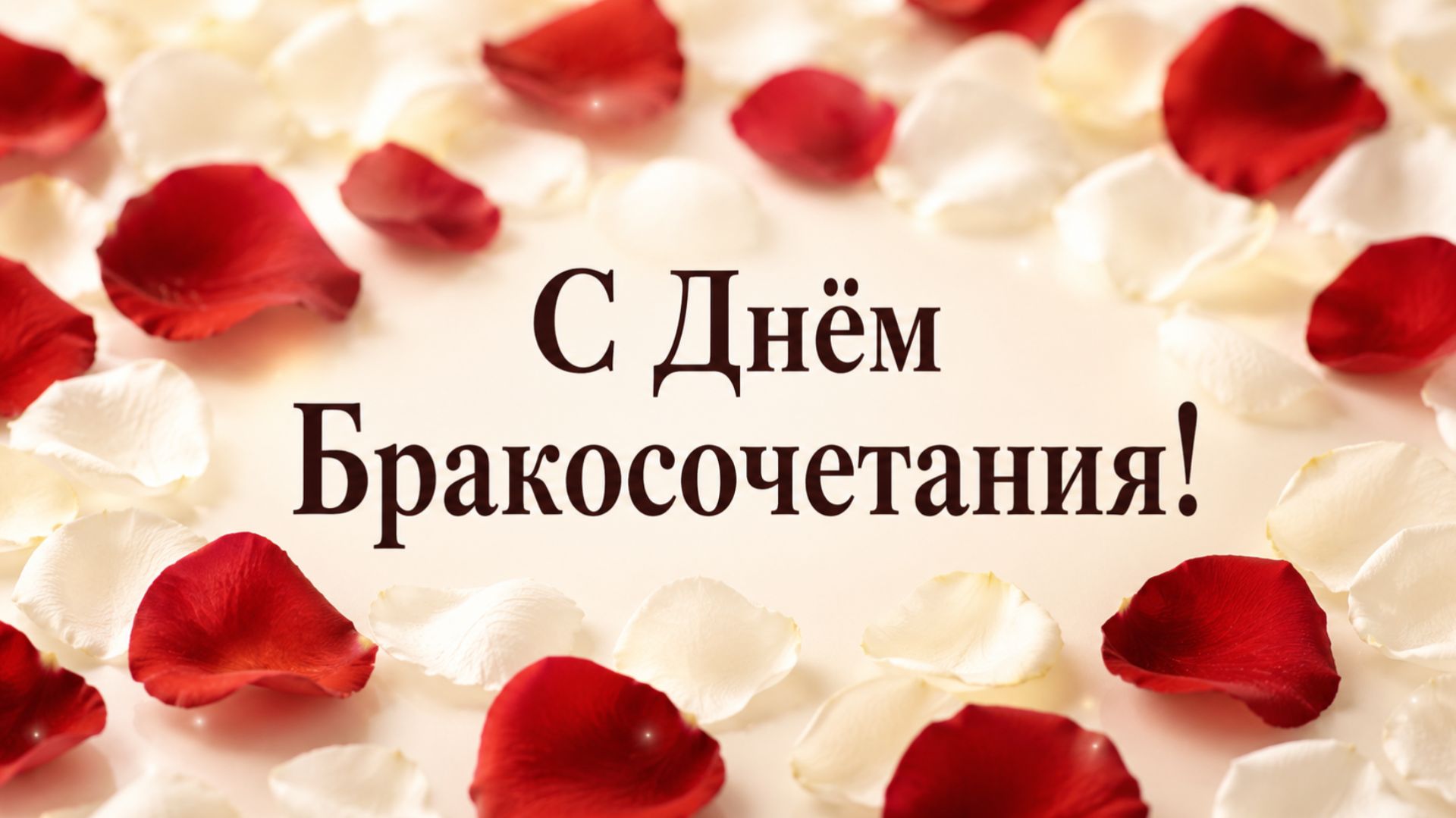 С Днём Бракосочетания! С Днём Свадьбы! Молодожёнам! ( Лепестки Роз)