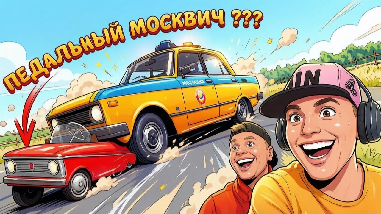 Как ОСТАНОВИТЬ Педальный МОСКВИЧ в Beamng Drive