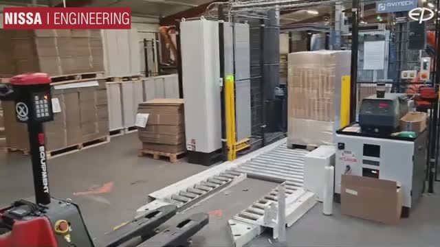 EP Equipment - Franche Cartonnage - Транспортировка паллет с производства на склад