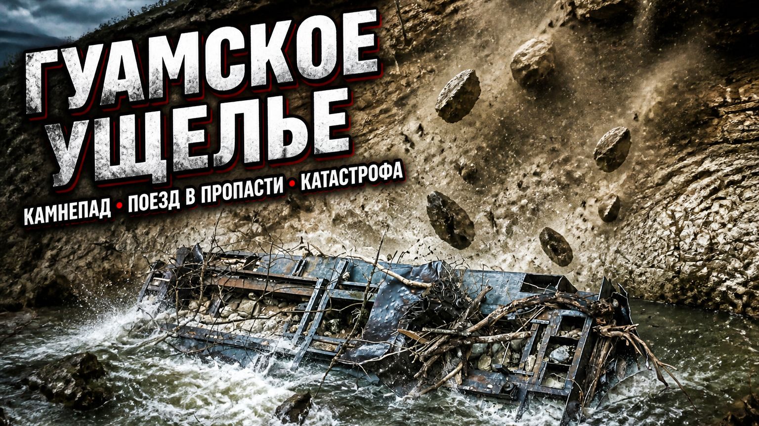 Гуамское ущелье. Камнепад, поезд в пропасти и страшная история катастрофы.