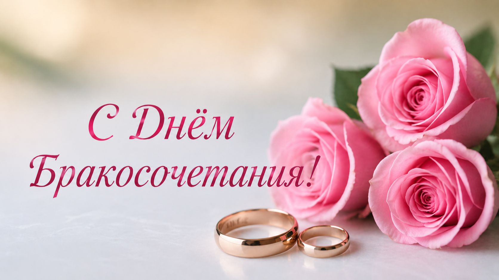 С Днём Бракосочетания! С Днём Свадьбы, молодожёны!(Лепестки роз)