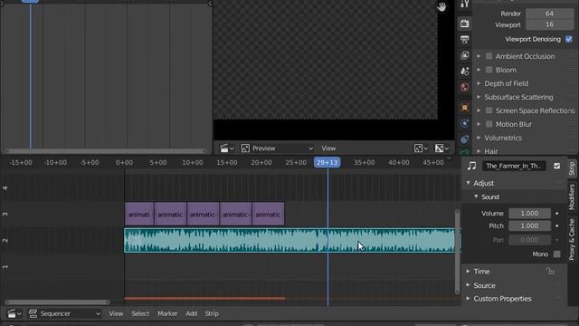 Ваш первый монтаж в Blender, часть 5： Добавляем звук