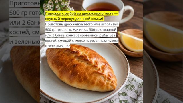 Пирожки с рыбой из дрожжевого теста