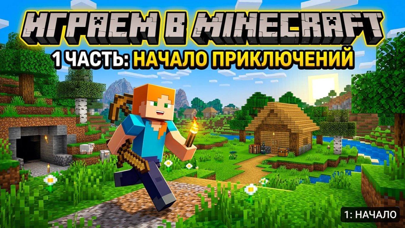 Играем в Майнкрафт - Часть 1:Начало приключений