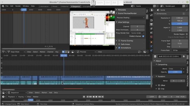 Что делать если тормозит монтаж в Blender'е