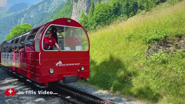🚂 4к Видео СмартТВ ➤ 🌄 Железная Дорога Бриенц-Ротхорн! Швейцарская горная железная дорога! 🚂