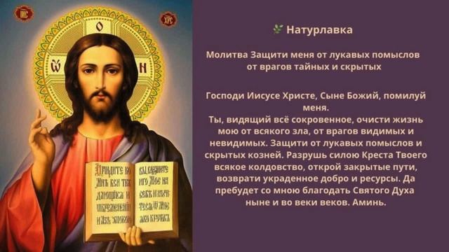 Молитва Защити меня от лукавых помыслов от врагов.