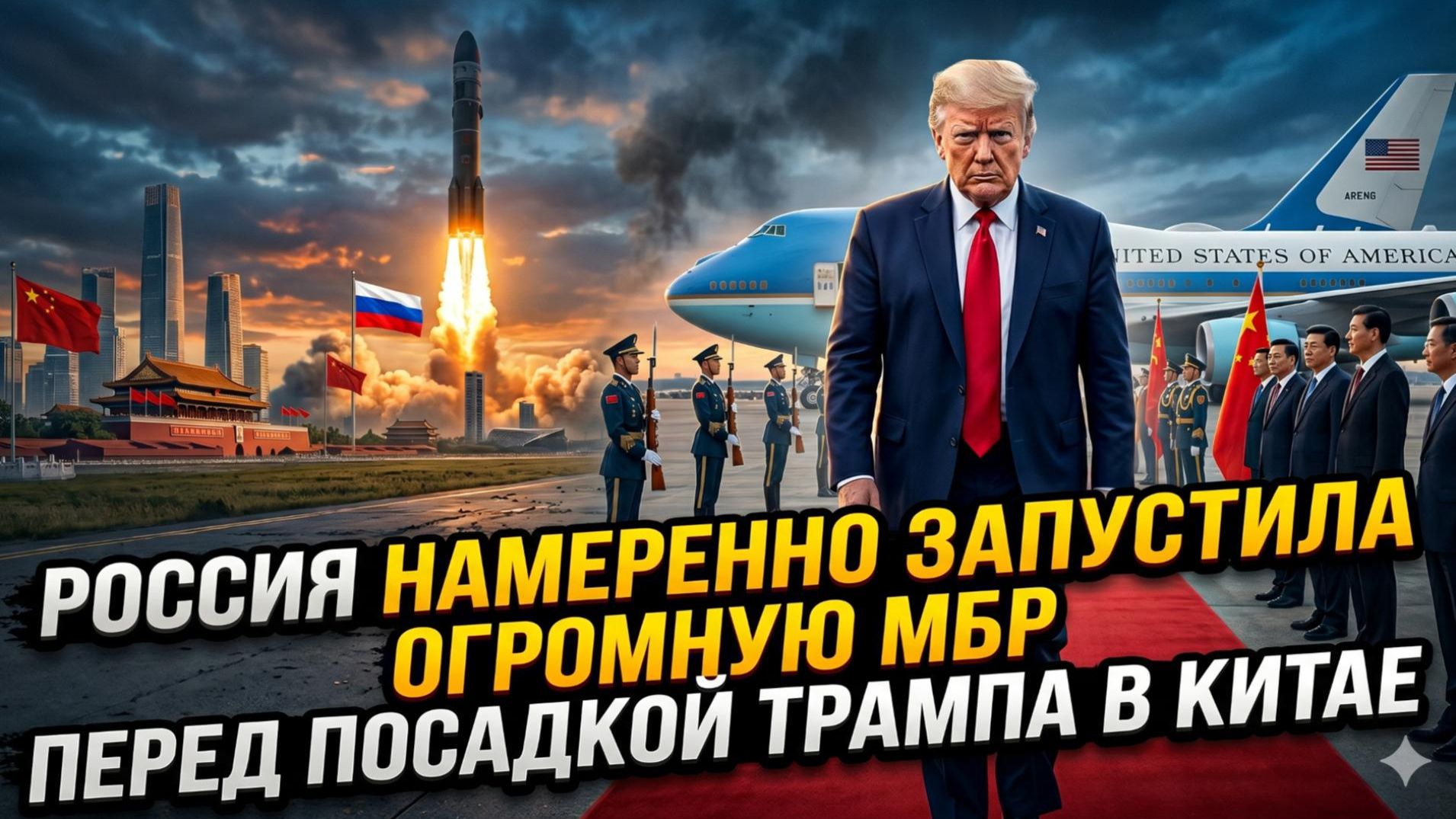 💥Россия намеренно запустила самую большую МБР перед тем, как Трамп приземлился в Китае
