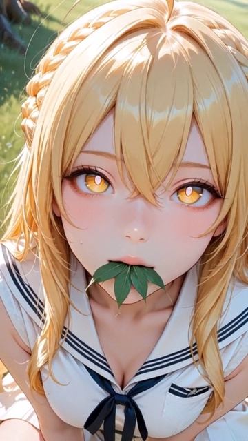 eating grass  #shorts