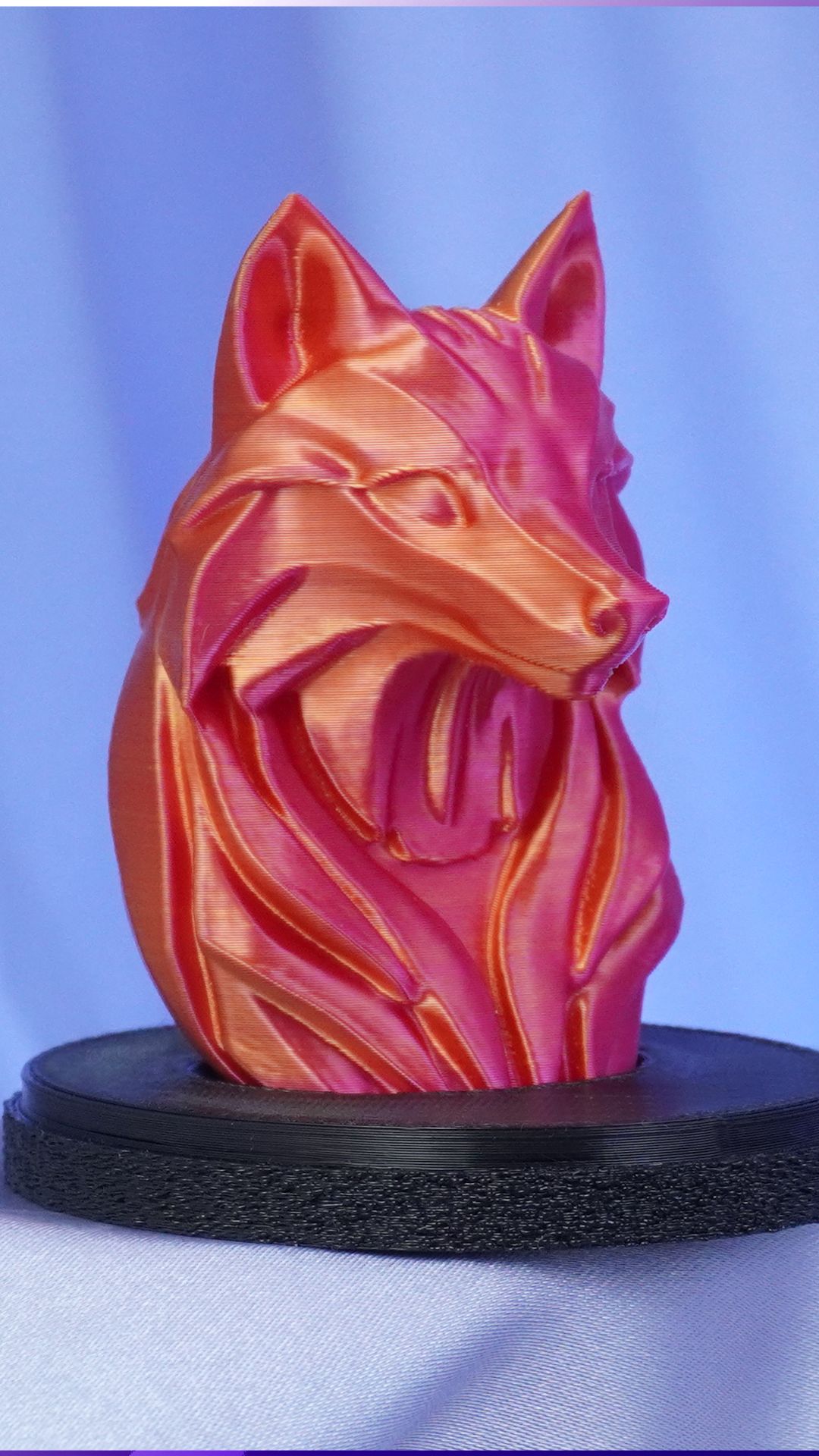 Фигурка лисы Наруто Курама из шелкового пластика Silk PLA — Joker-Studio