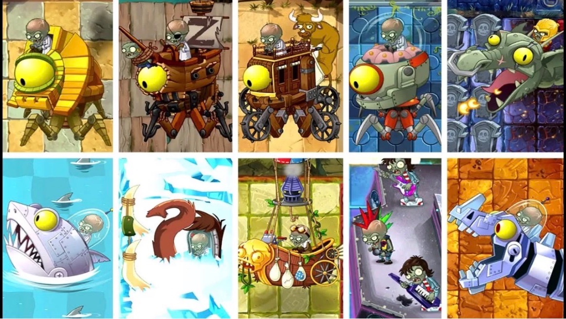 Все битвы с боссами из Plants vs Zombies 2 с канала GameStory.