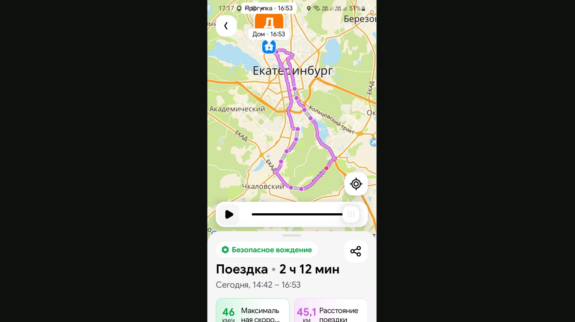 Велопрогулка Центр ЕКАД 50км 16.05.26