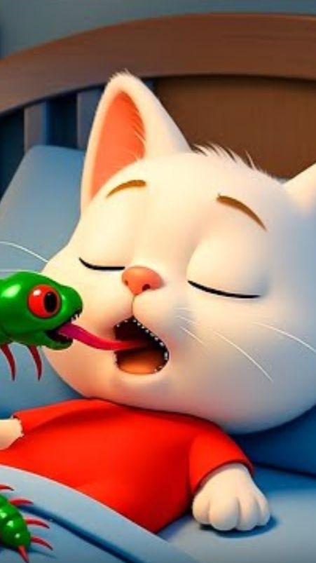 🐱🐛 Любопытный котёнок встречает маленького гостя | Анимационный рассказ