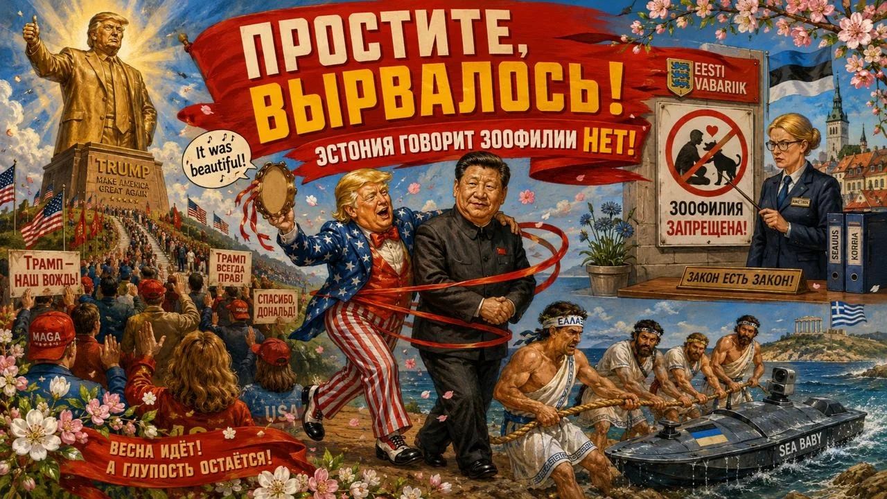 "Простите, вырвалось!" №414 | Про запрет зоофилии в Эстонии, про пляски с бубном Трампа вокруг Си