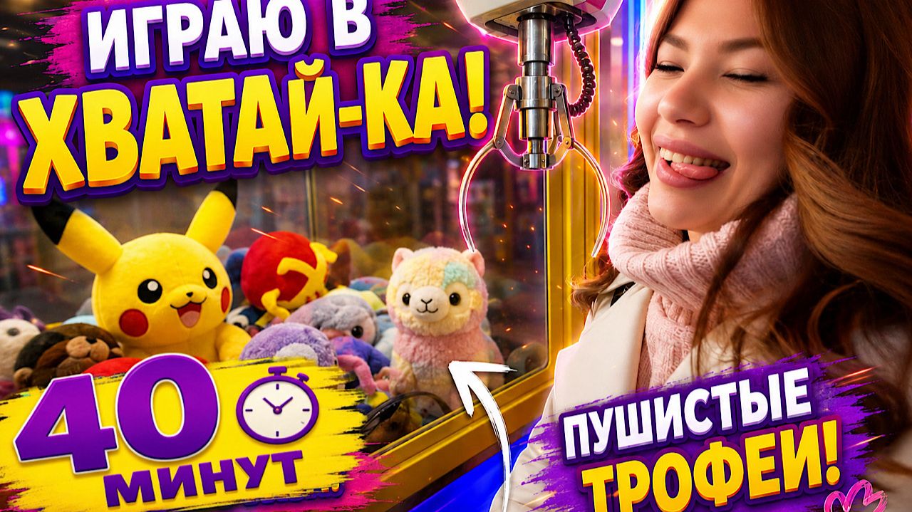 😅 Пыталась выиграть игрушки 40 МИНУТ… Вот что получилось!Реально ли что-то вытащить?