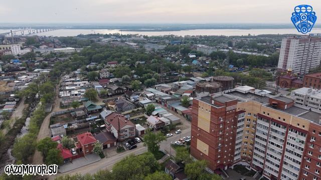 Благовещенск улица Пушкина 92, обзорный полет вокруг дома