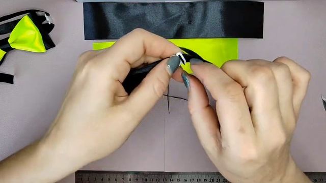 Бабочка из атласной ленты 5 см .