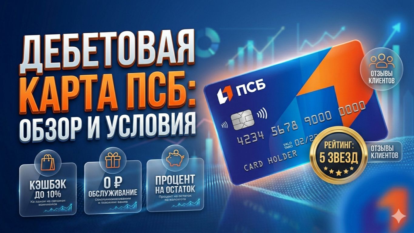 Дебетовая карта ПСБ Твой Кешбэк! Обзор и условия на дебетовую карту от Промсвязьбанка