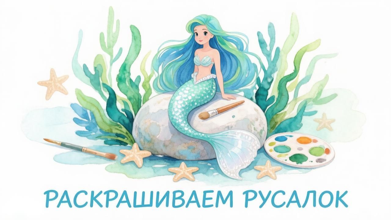 Челлендж Раскрашиваем русалочек  MerMay 2026