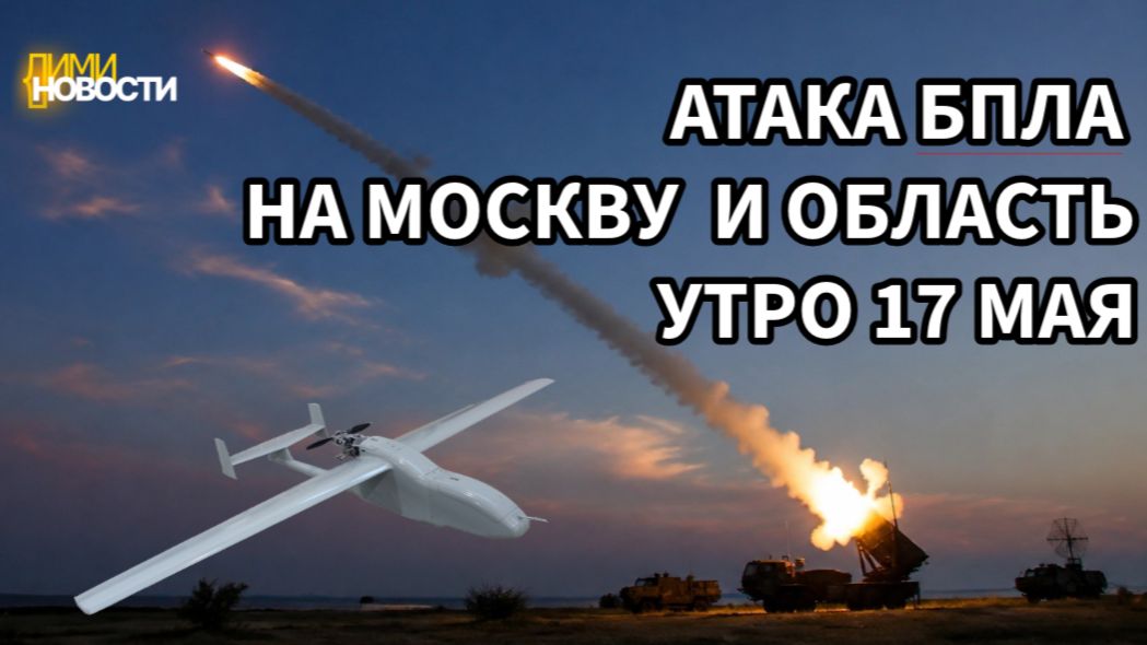 Атака БПЛА на Москву и область утром 17 мая.