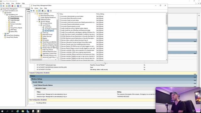 3. Setup User login warning messages