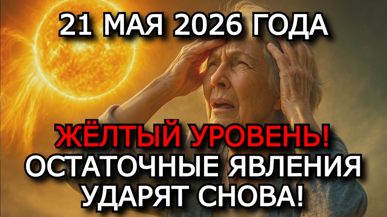 МАГНИТНЫЕ БУРИ 21 МАЯ 2026 — K-ИНДЕКС 5, ЖЁЛТЫЙ УРОВЕНЬ, СПАД АКТИВНОСТИ, ВОССТАНОВЛЕНИЕ