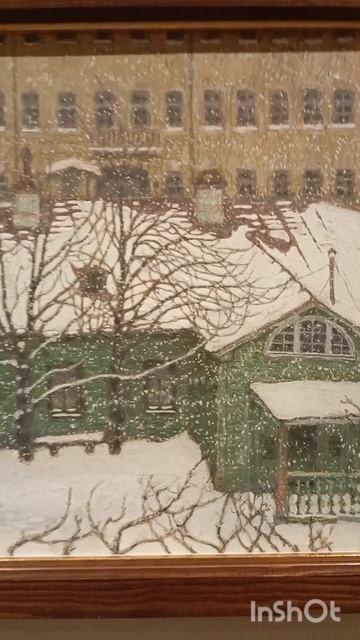 Добужинский М. Три городских пейзажа. Бенуа А. Вестибюль Большого Дворца в Павловске.