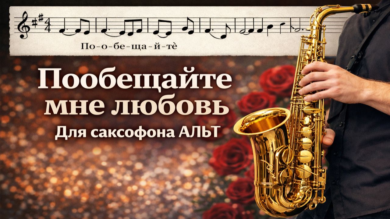 🎷 Sax Alto — Пообещайте мне любовь (Акванавты) | Видеоминус