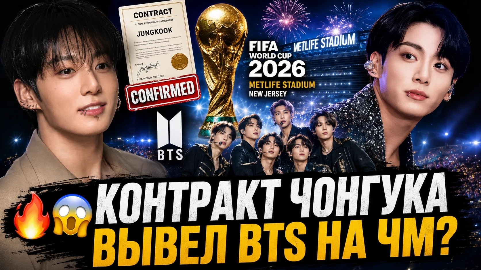 🔥😱 Контракт Чонгука взорвал мир? BTS зовут на финал ЧМ!