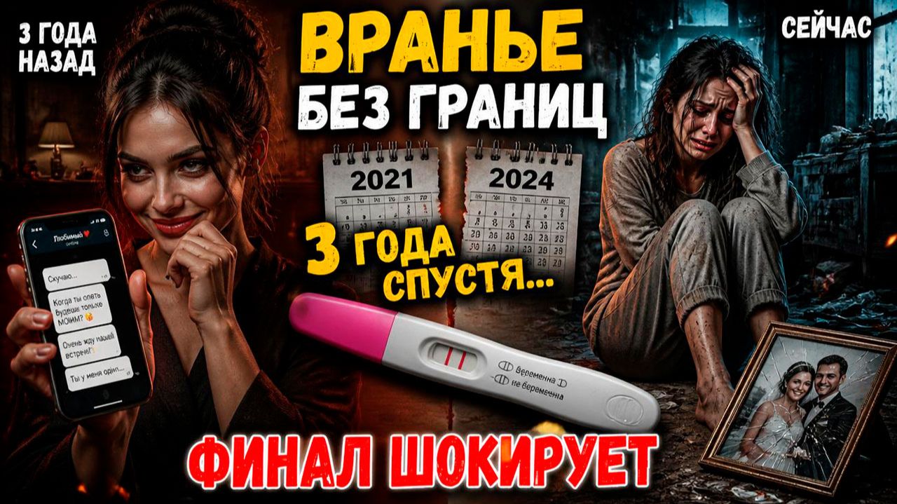 Измены дали о себе знать, вранье без границ, а 3 года спустя... История из жизни.
