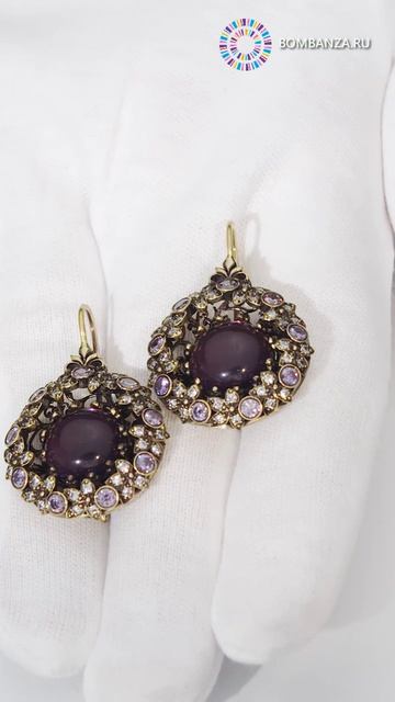 ✨Серьги Fiore di Firenze, Estate OR1405 AMETISTA / Премиум бижутерия. Италия