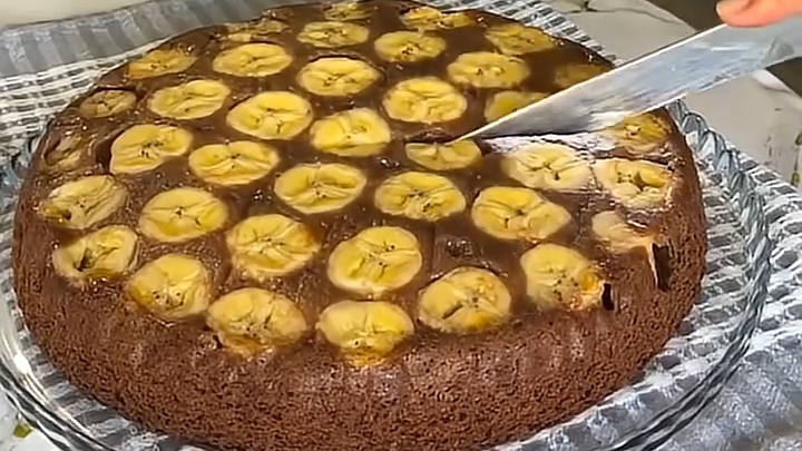 Шоколадно-банановый ПИРОГ...🥧🍫🍌😋