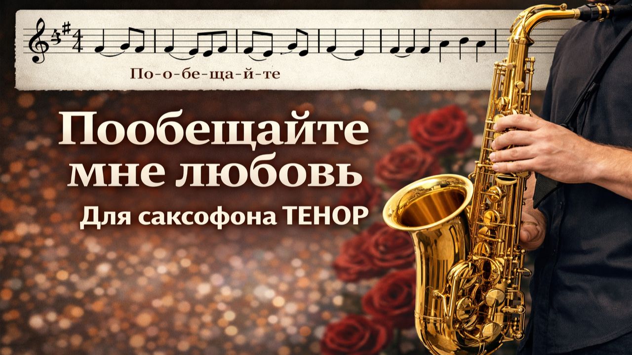 🎷 Sax Tenor — Пообещайте мне любовь (Акванавты) | Видеоминус