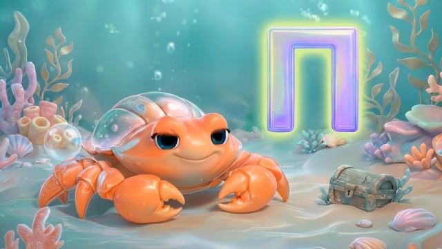 Алфавит для малышей. Развивающее обучающее для детей 1,2,3 года. Азбука с крабиком Клёпой