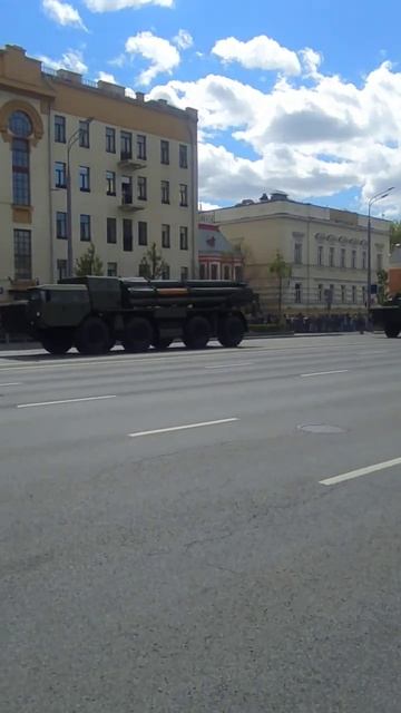 День Победы 9 мая Военная техника на Садовом кольце после  парада. Москва Фрагмент 12