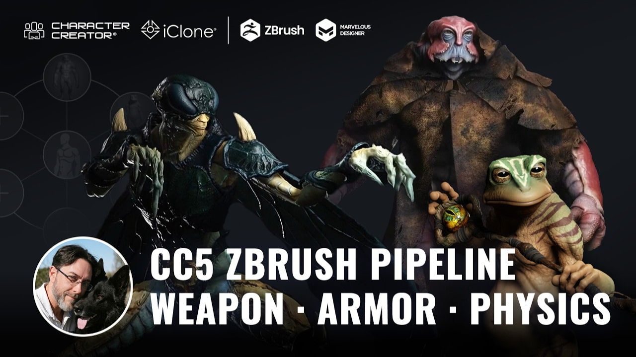 Пайплайн Character Creator 5 → ZBrush: Экипируем инопланетян бронёй, аксессуарами и физикой ткани!
