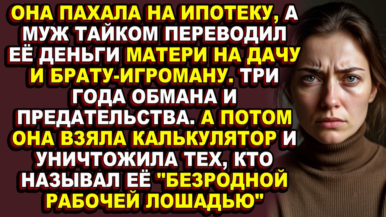 Истории из жизни|Муж, которому она верила пять лет, украл у неё четыре миллиона и годы жизни|Аудио