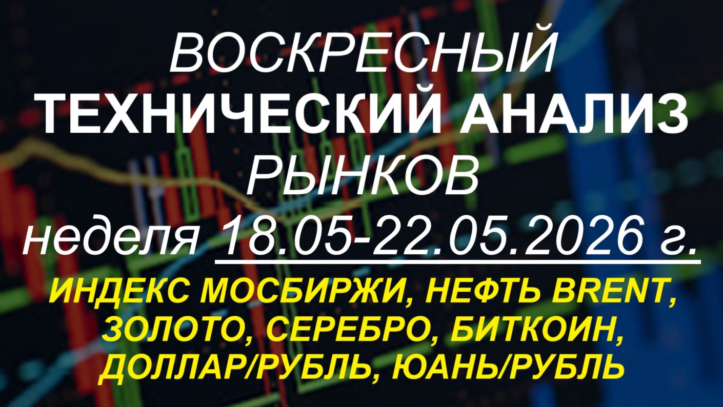 Воскресный технический анализ рынков на неделю 18.05-22.05.2026 г.