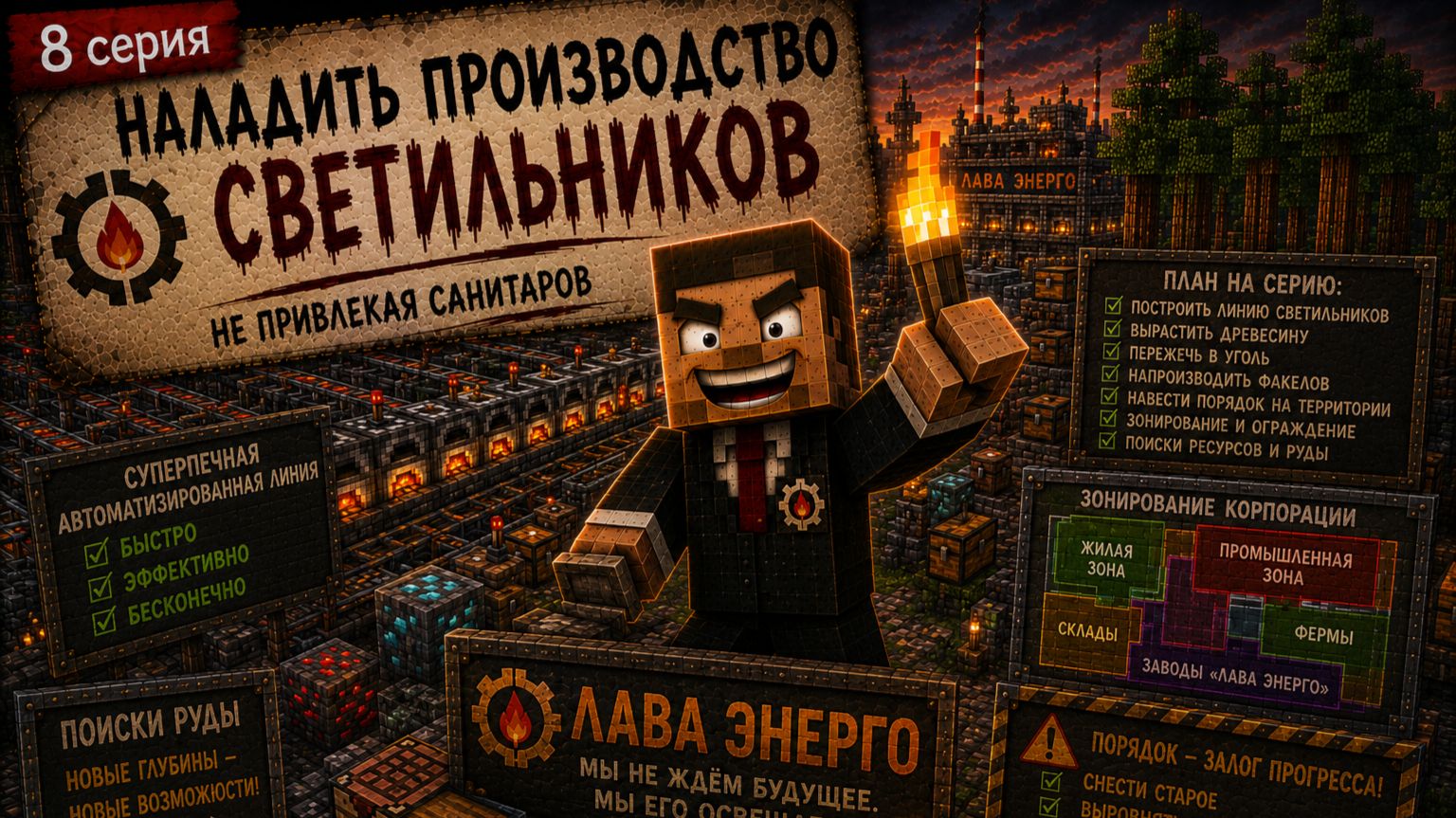 #8: Наладить производство светильников | Не привлекая санитаров