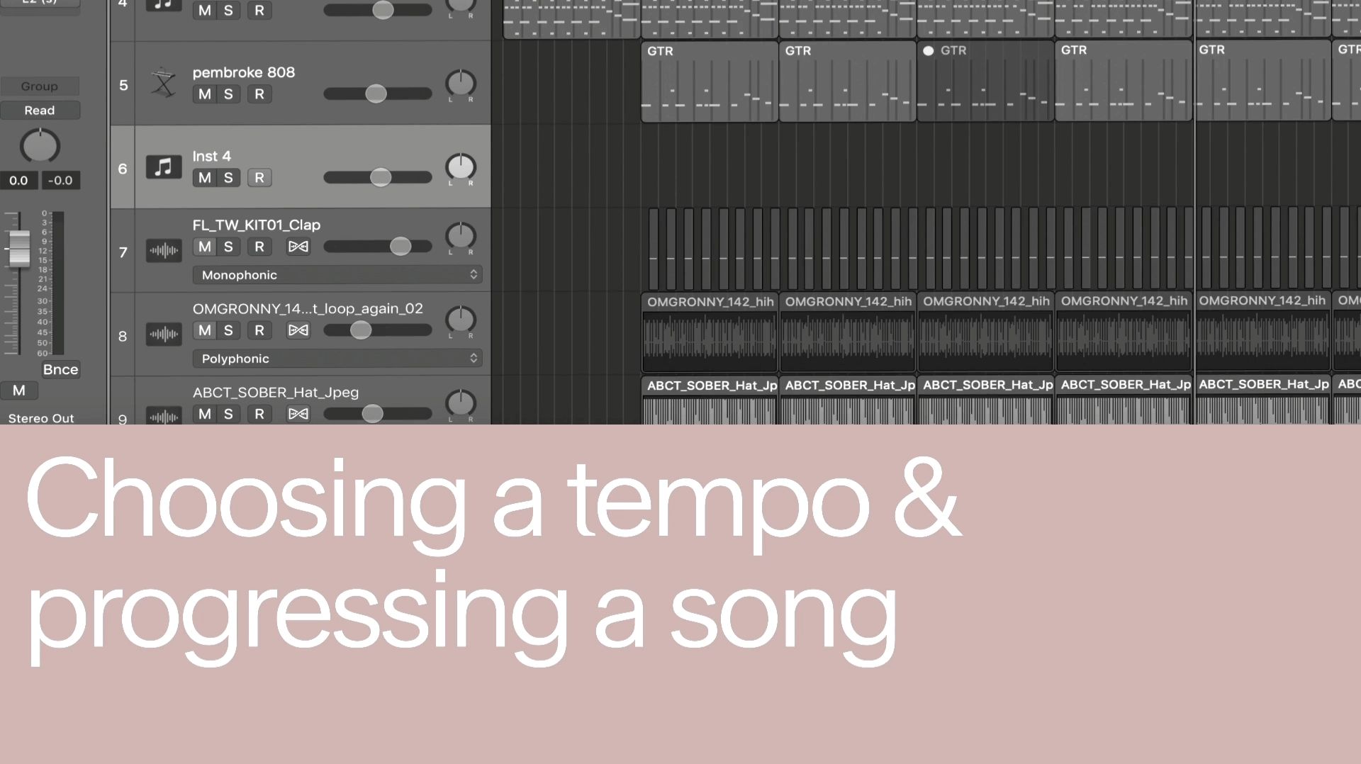 09. Choosing Tempo and Progressing Song